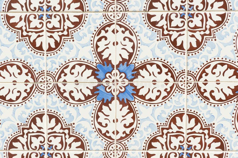 Traditional Portuguese Azulejo Tile Pattern Stock Illustration ...