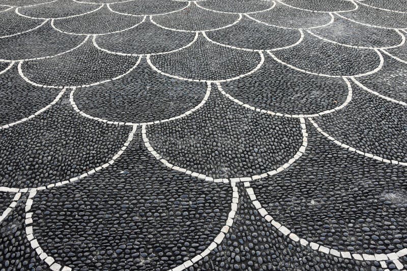 Sidewalk with Cobblestone Pattern Stock Image - Image of floor, mosaic ...