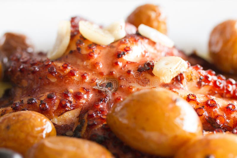 Traditional Portuguese Dish Octopus with Potato Stock Image - Image of ...