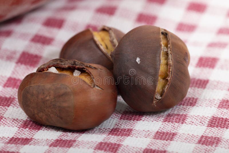 Traditional Portuguese Dish of Roasted Chestnuts Stock Photo - Image of ...