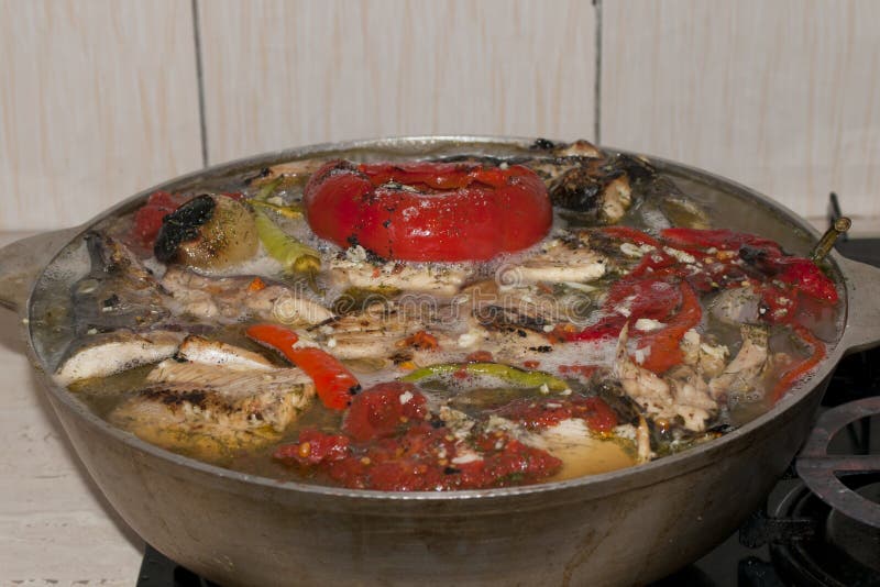 Traditional pot stock photo. Image of cooking, food, fish - 29054000