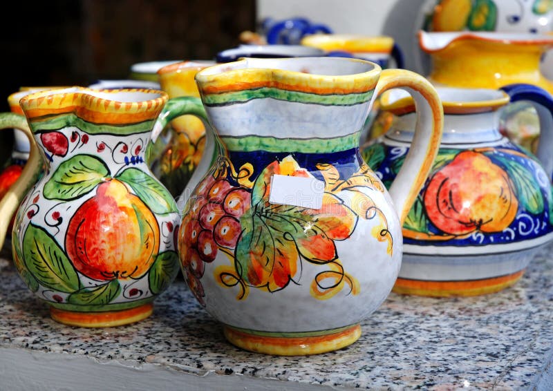 Polish pottery bunzlau stock photo. Image of paint, oriental - 5001296