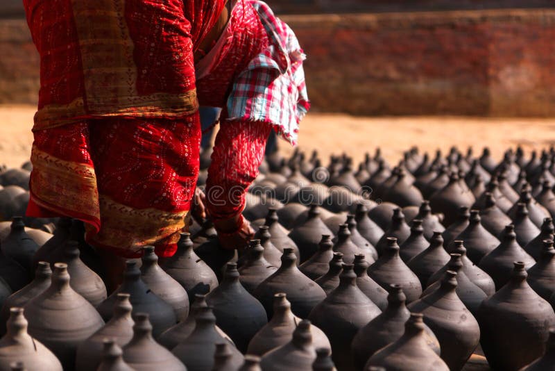 Traditional Pottery Craftsmanship Stock Image - Image of color, form ...