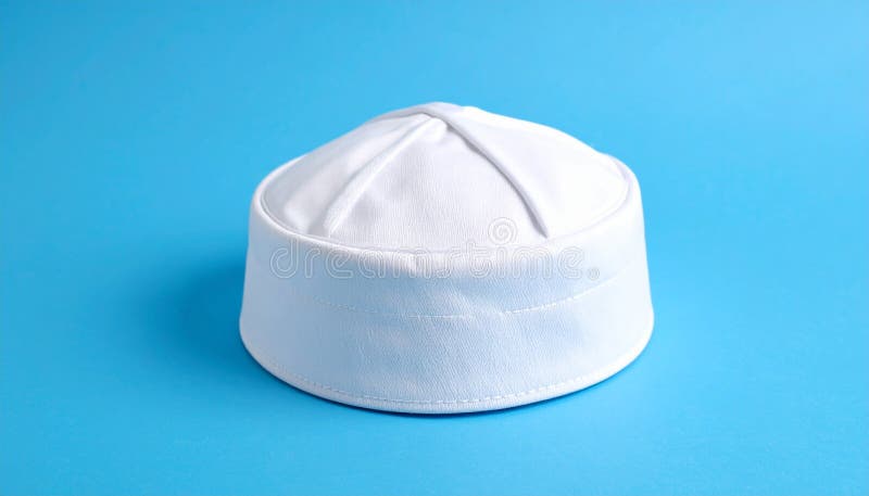 Traditional Prayer Cap on Blue Background Stock Illustration ...