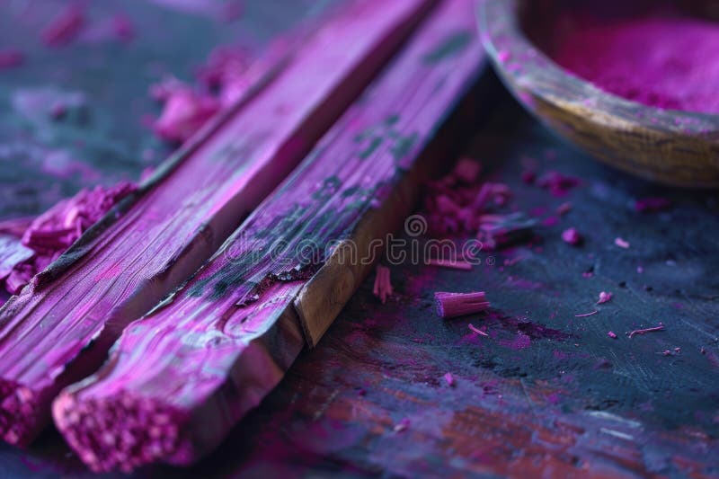 Traditional Process of Making Colorful Incense Sticks in an Outdoor ...