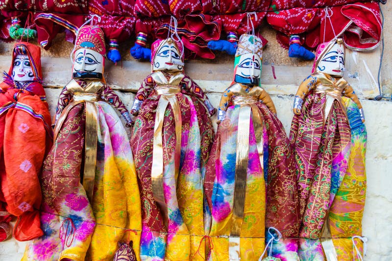 Traditional Puppet Many at Street Shop from Flat Angle Stock Photo ...