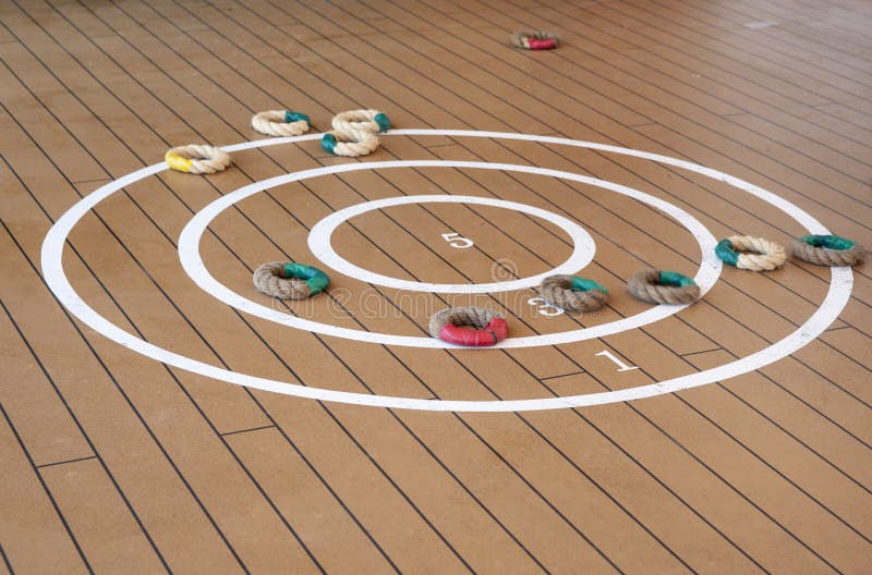 Traditional Quoits on Ship Deck. Stock Image - Image of cruiseship ...
