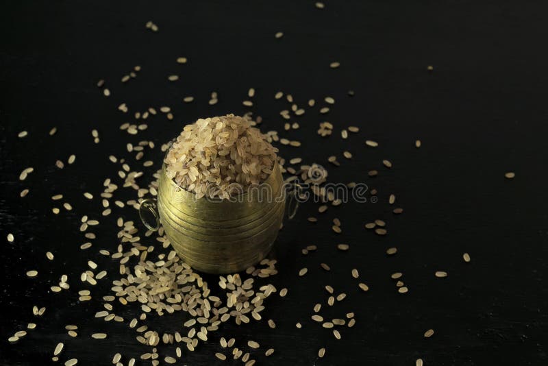 Traditional Raw Rice Measuring Container in Kerala Stock Photo - Image ...