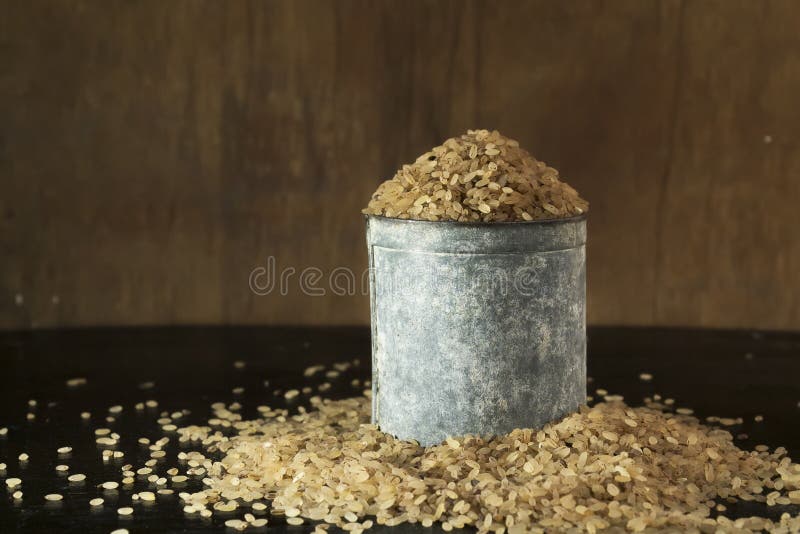 Traditional Raw Rice Measuring Container in Kerala Stock Image - Image ...