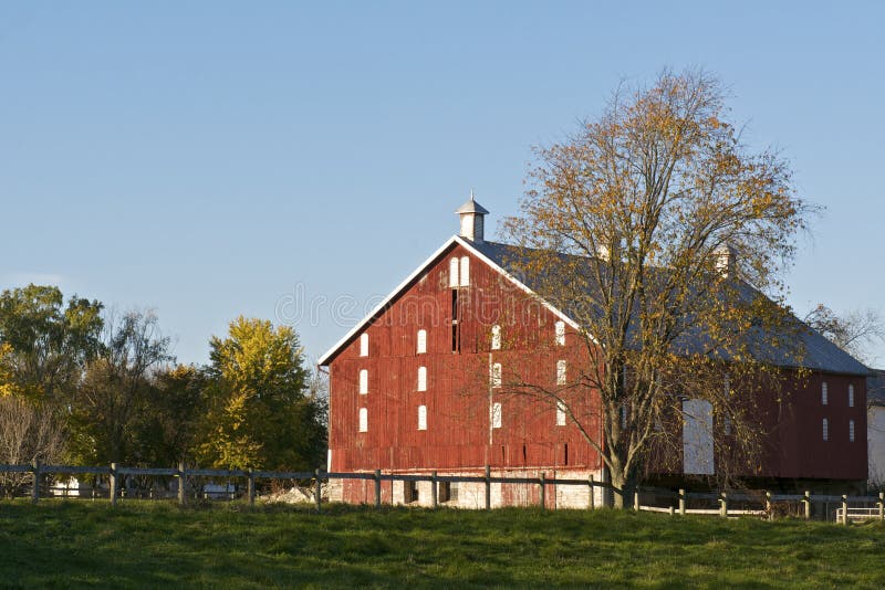 Traditional Red Barn stock photo. Image of fall, farmyard - 21944426