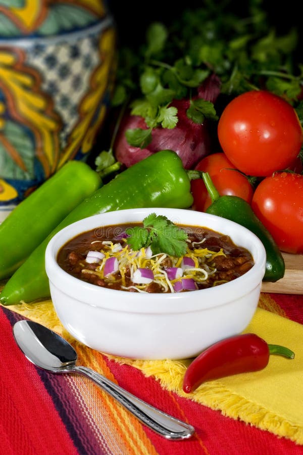 Traditional Red Chili & Beans Stock Image - Image of soup, stew: 19016329