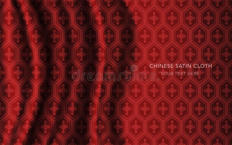 Traditional Red Chinese Silk Satin Fabric Cloth Background Polygon ...