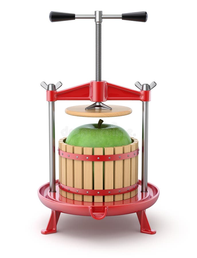 Traditional Red Fruit Press Stock Illustration - Illustration of juice ...