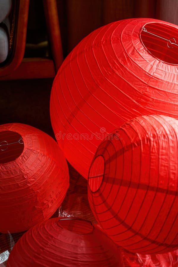 Traditional Red Lanterns in Chinese New Year Style Stock Image - Image ...