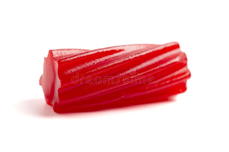Traditional Red Licorice Pieces Isolated on a White BackgroundRed ...