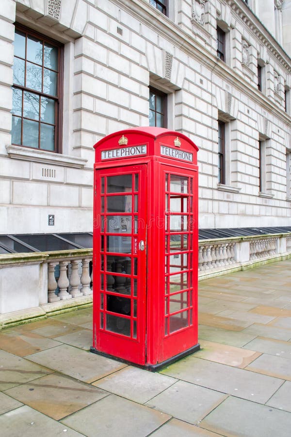 Traditional Red Phone Box in London, England Stock Image - Image of ...