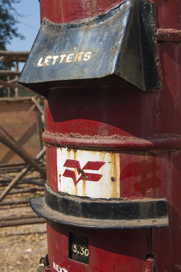 Traditional Red Post Box in Cochin, Editorial Stock Image - Image of ...