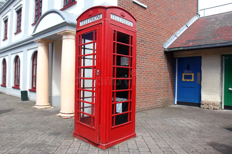 Traditional Red Telephone Box Stock Image - Image of centre, landmark ...