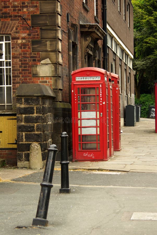 Traditional Red Telephone Box in UK Stock Photo - Image of destinations ...