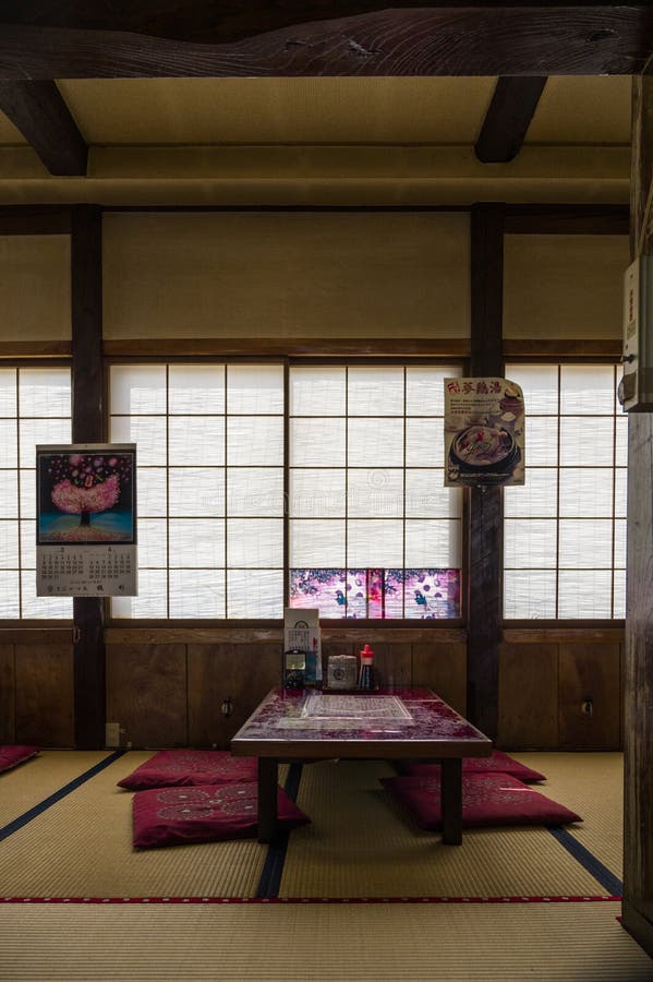 Traditional Restaurant Table in Japan Editorial Stock Photo - Image of ...