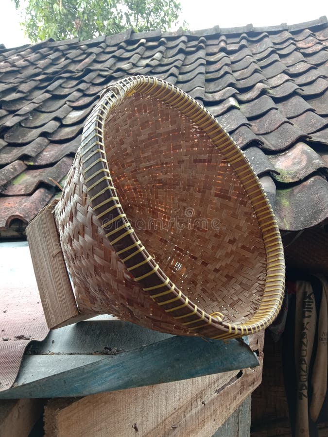 Traditional Rice Container Made of Bamboo Stock Photo - Image of ...