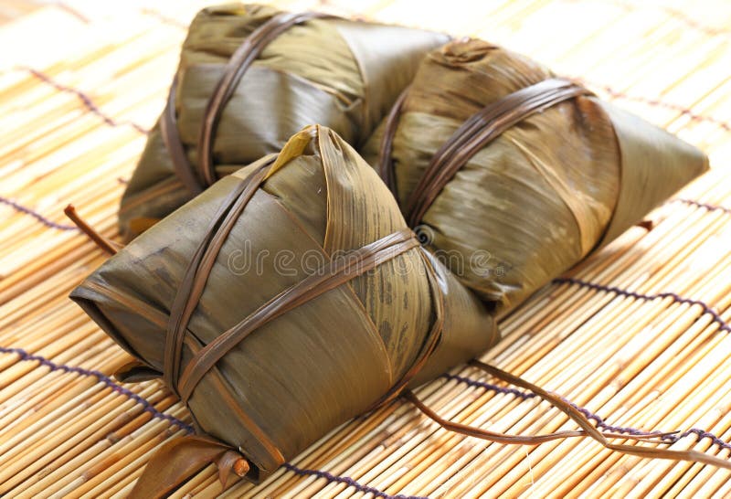 Rice dumplings stock image. Image of soup, filled, leaf - 14142721
