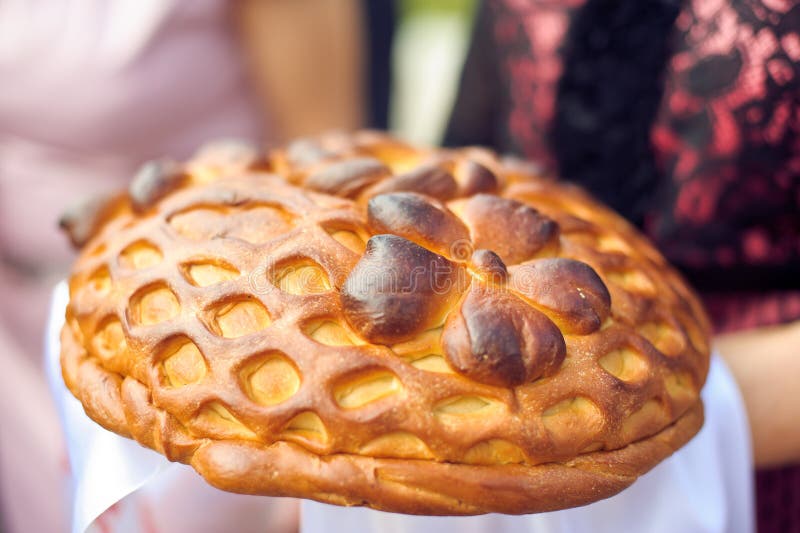 A Traditional Ritual of Offering Bread and Salt To a Welcome Guest ...