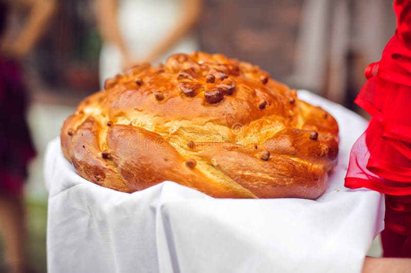 A Traditional Ritual of Offering Bread and Salt To a Welcome Guest ...