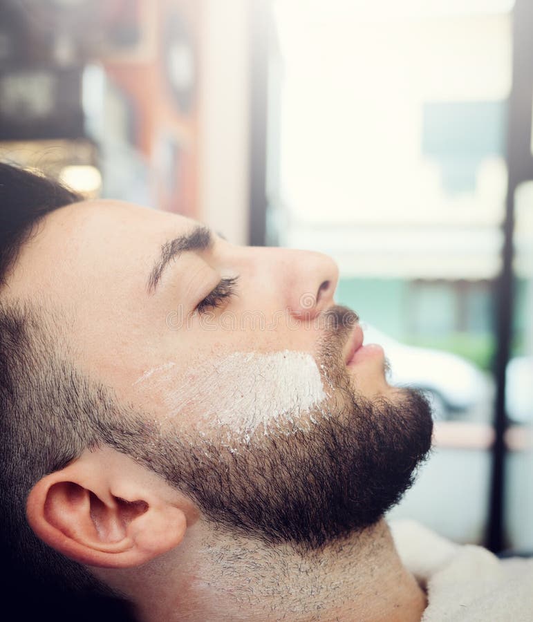 Traditional Ritual of Shaving the Beard Stock Photo - Image of brush ...