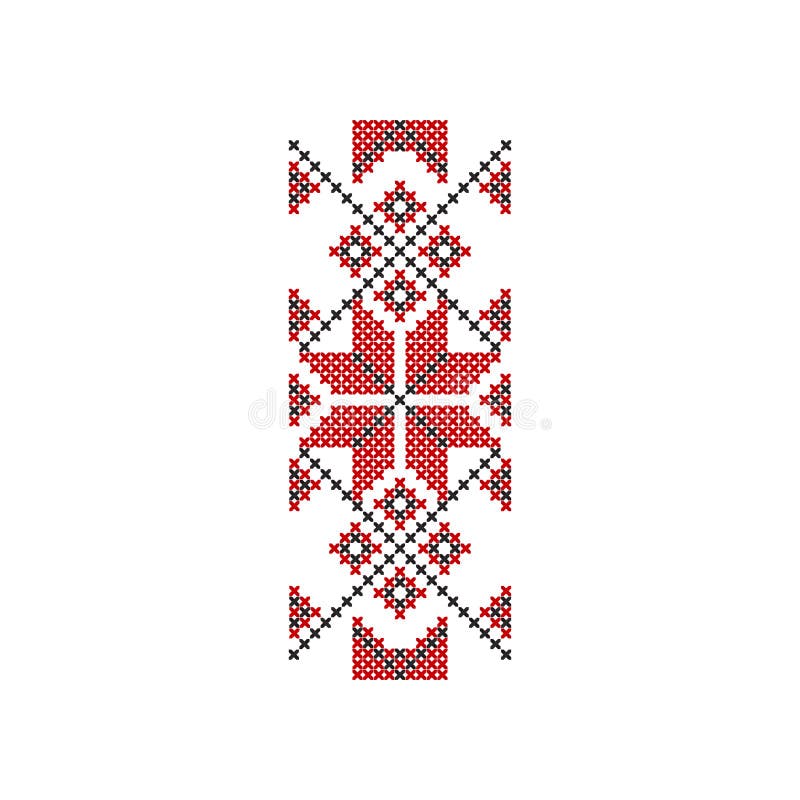 Traditional Romanian Folk Art Knitted Embroidery Pattern. Vector Stock ...