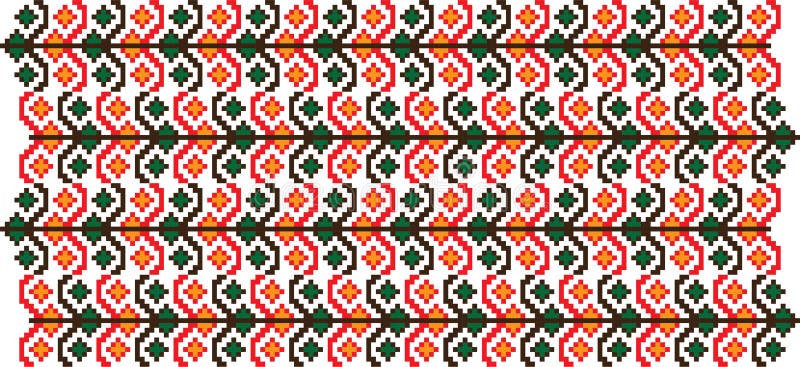 Traditional Romanian Folk Art Knitted Embroidery Pattern Stock Vector ...