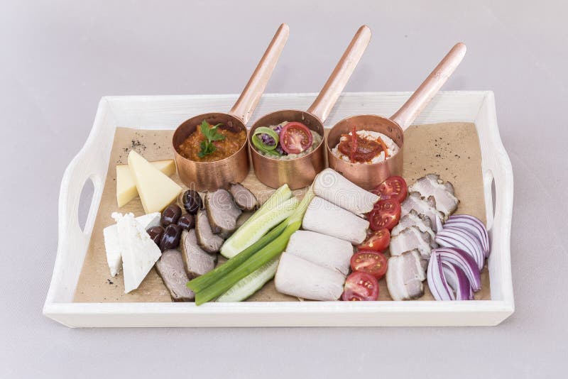 Traditional Romanian Food Plateau Stock Photo - Image of freshness ...