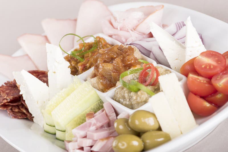 Traditional Romanian Food Plateau Stock Image - Image of eating ...