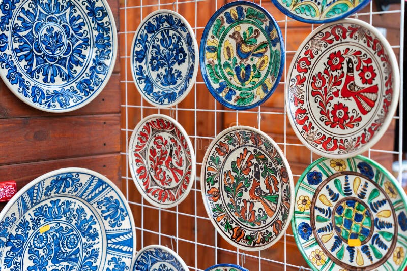 Traditional Romanian Handmade Ceramic Pottery Plates with Rustic ...