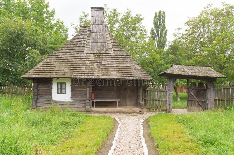 Traditional romanian house stock image. Image of exterior - 46630495