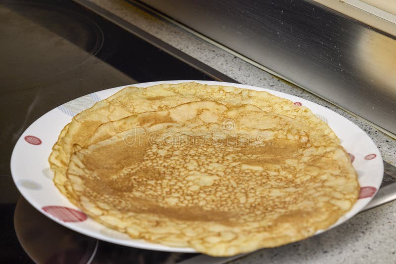 Traditional Romanian Pancakes Prepared To Be Eaten Stock Photo - Image ...