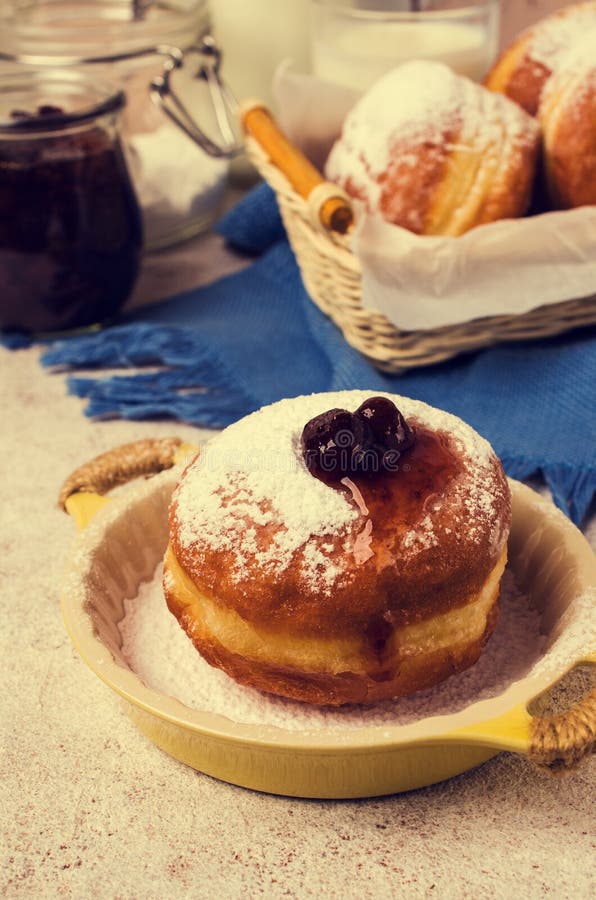 Traditional round donuts stock image. Image of homemade - 124476813