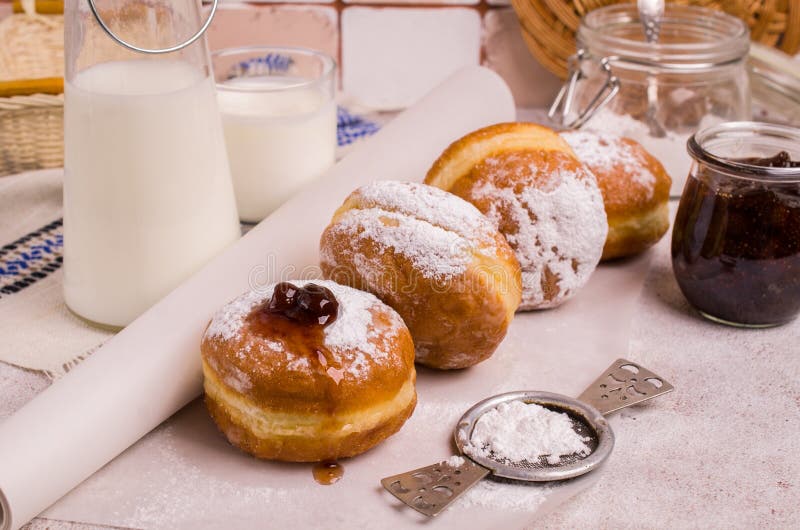 Traditional round donuts stock photo. Image of homemade - 124394870