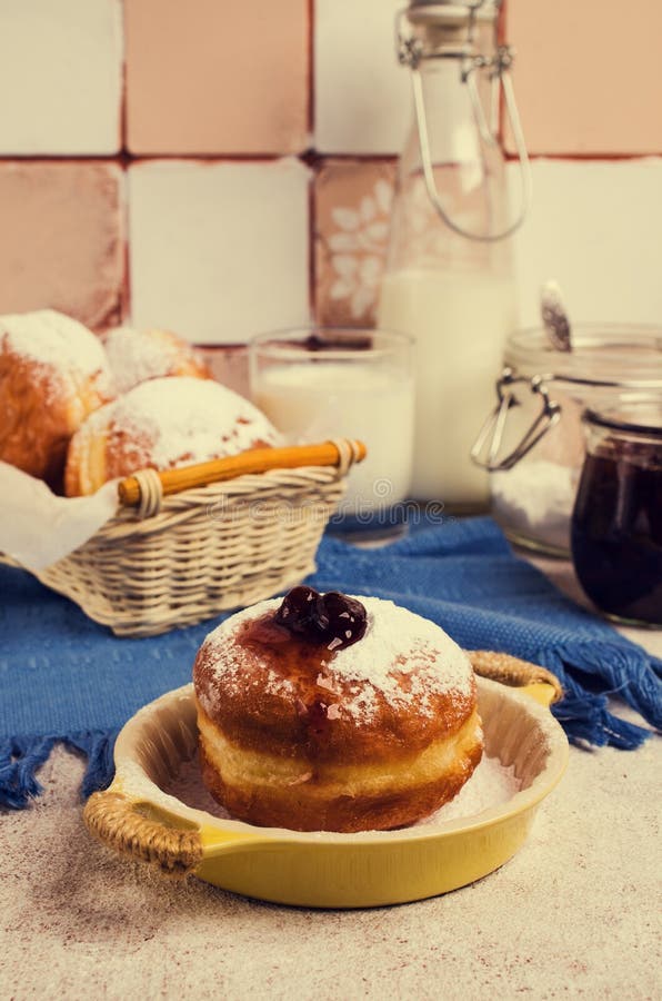 Traditional round donuts stock photo. Image of inside - 124476776