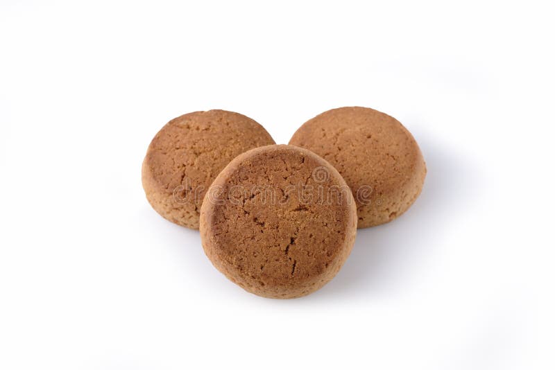 Traditional Round Gingerbread Isolated on White. Closeup Stock Photo ...