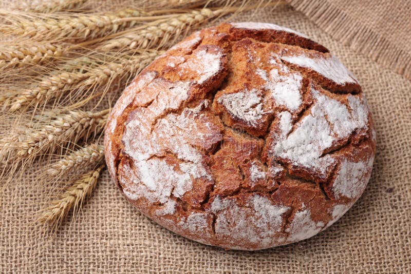 Traditional Round Rye Bread Stock Photo - Image of vegetable, harvest ...