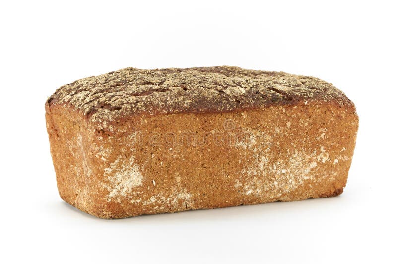 Traditional Rural Graham Bread on a White Background Stock Photo ...