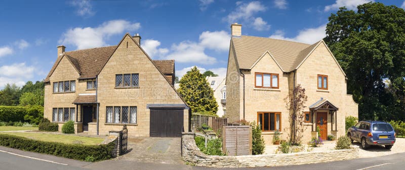 Traditional Rural Homes Scene Stock Photo - Image of rustic, spring ...