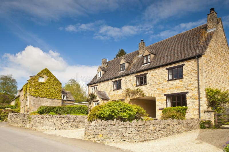 Traditional Rural Homes Scene Stock Image - Image of homes, traditional ...
