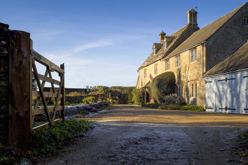 Traditional Rural Homes Scene Stock Image - Image of cloud, england ...