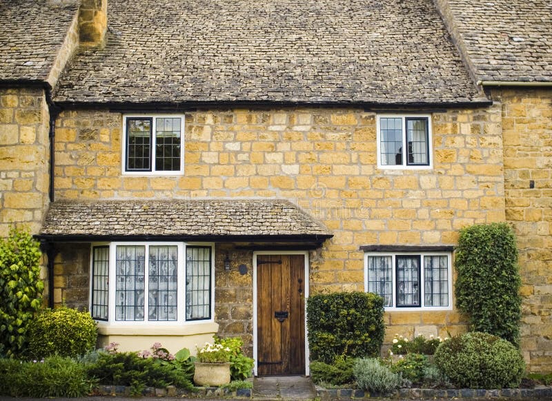 Traditional Rural Homes Scene Stock Image - Image of cotswold, england ...