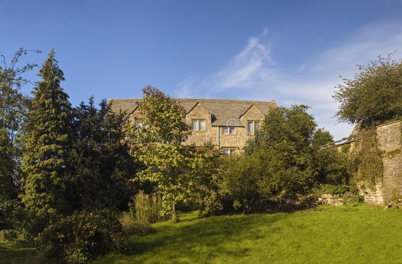 Traditional Rural Homes Scene Stock Image - Image of semi, cotswold ...