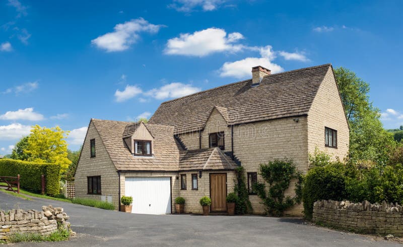 Traditional Rural Homes Scene Stock Image - Image of home, wall: 42121201