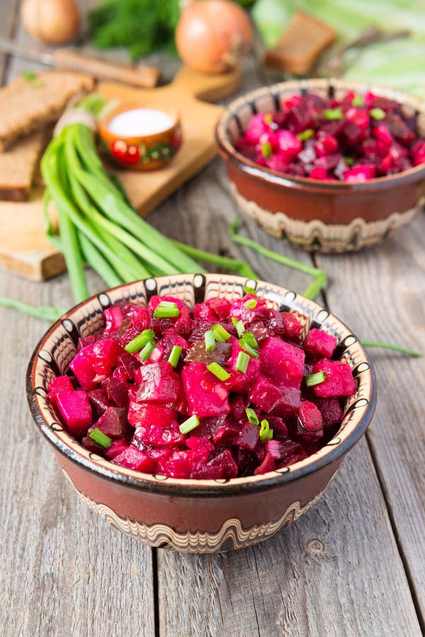 Russian Beetroot Salad Vinaigrette Stock Photo - Image of quisine ...