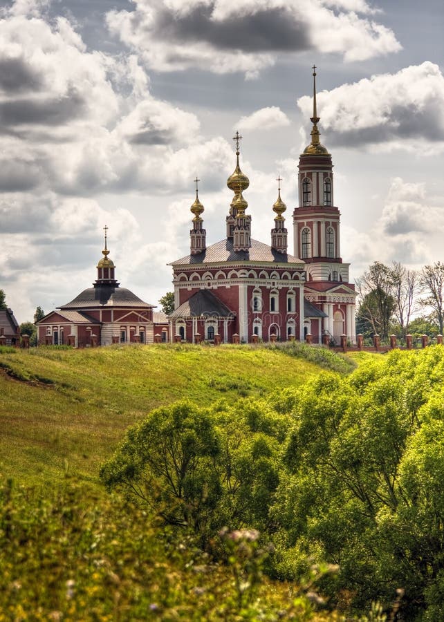 Traditional Russian Churches in Countryside Stock Photo - Image of ...